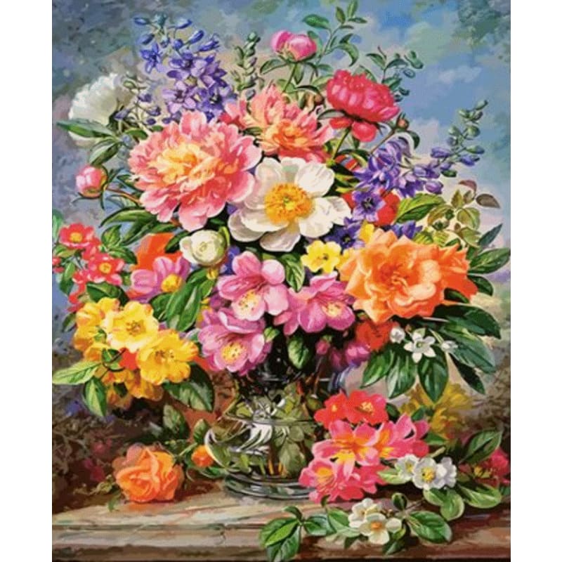 Flower Diy Paint By Numbers Kits ZXQ3648 – Australia Paint By Numbers