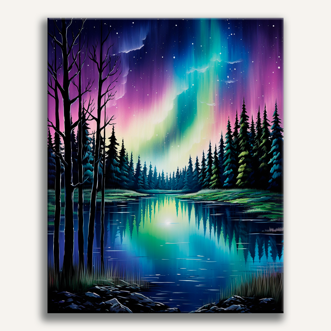 Aurora Lake Silence – Australia Paint By Numbers