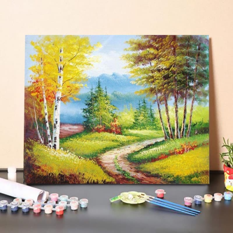 Beautiful Forest Path Paint By Numbers Kit – Australia Paint By Numbers