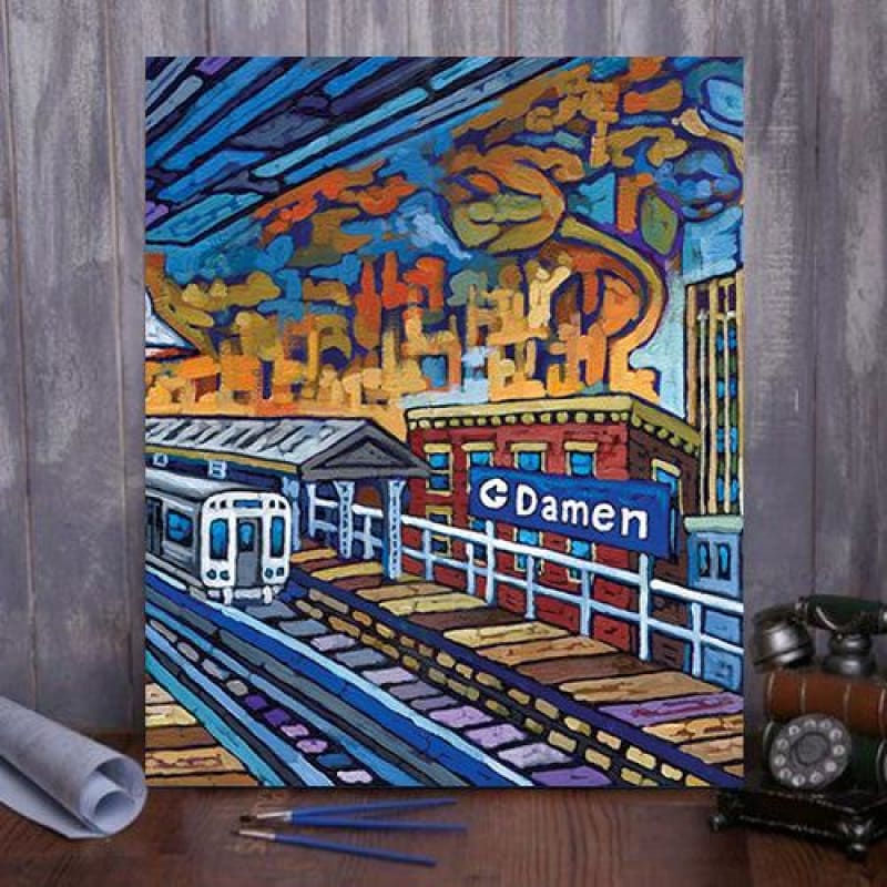 Damen Stop Chicago Bucktown Chicago Paint By Numbers Kit – Australia ...