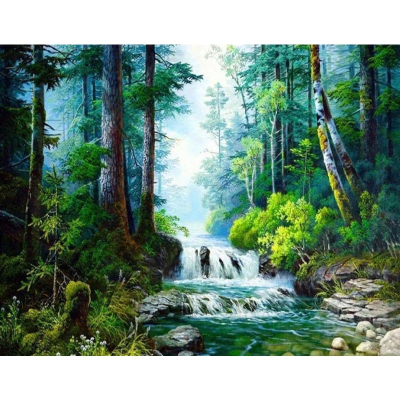 Landscape Waterfall Diy Paint By Numbers Kits VM97896 – Australia Paint ...