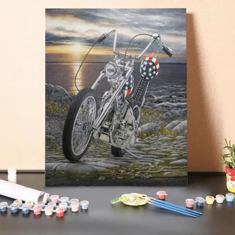Paint by Numbers Kit-Easy Rider Motorcycle – Australia Paint By Numbers