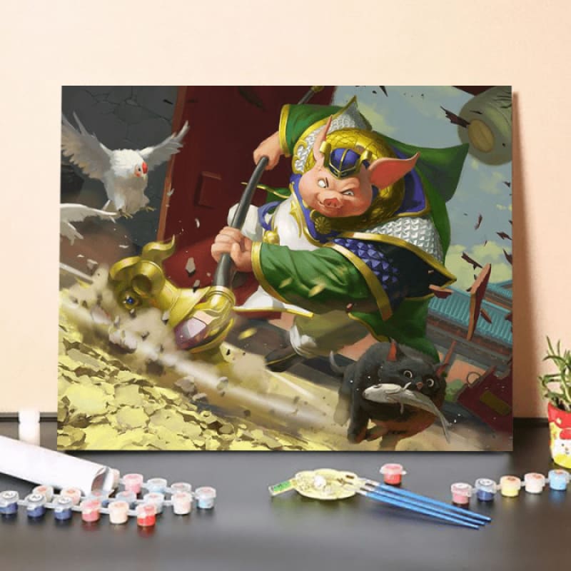Paint by Numbers Kit-Marshal Pig – Australia Paint By Numbers