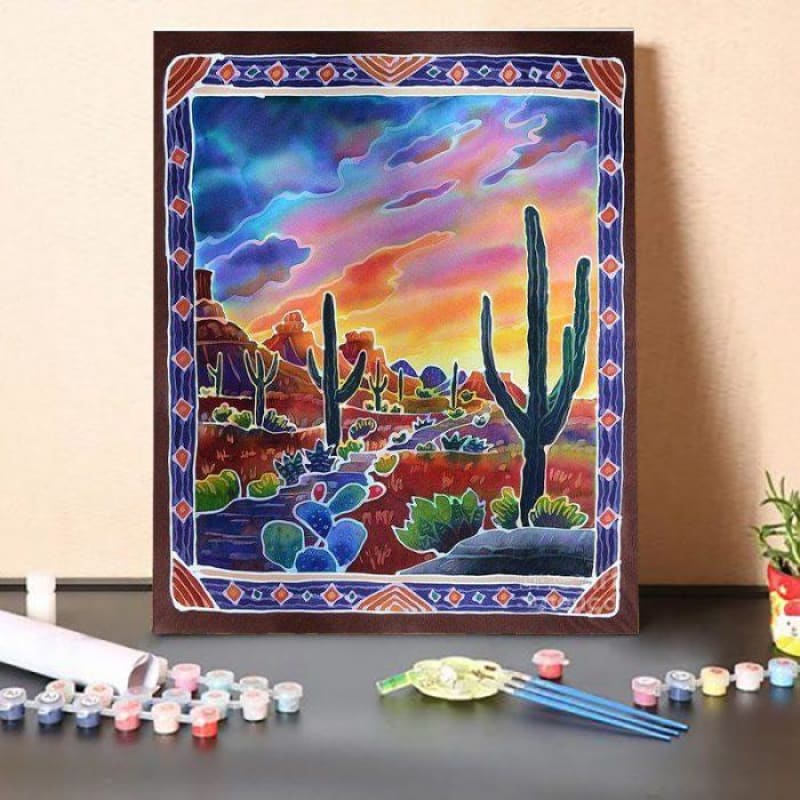Paint By Numbers Kit Sonoran Desert Sunset – Australia Paint By Numbers