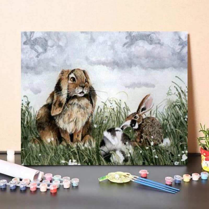 Paint By Numbers Kit – Three Rabbits – Australia Paint By Numbers