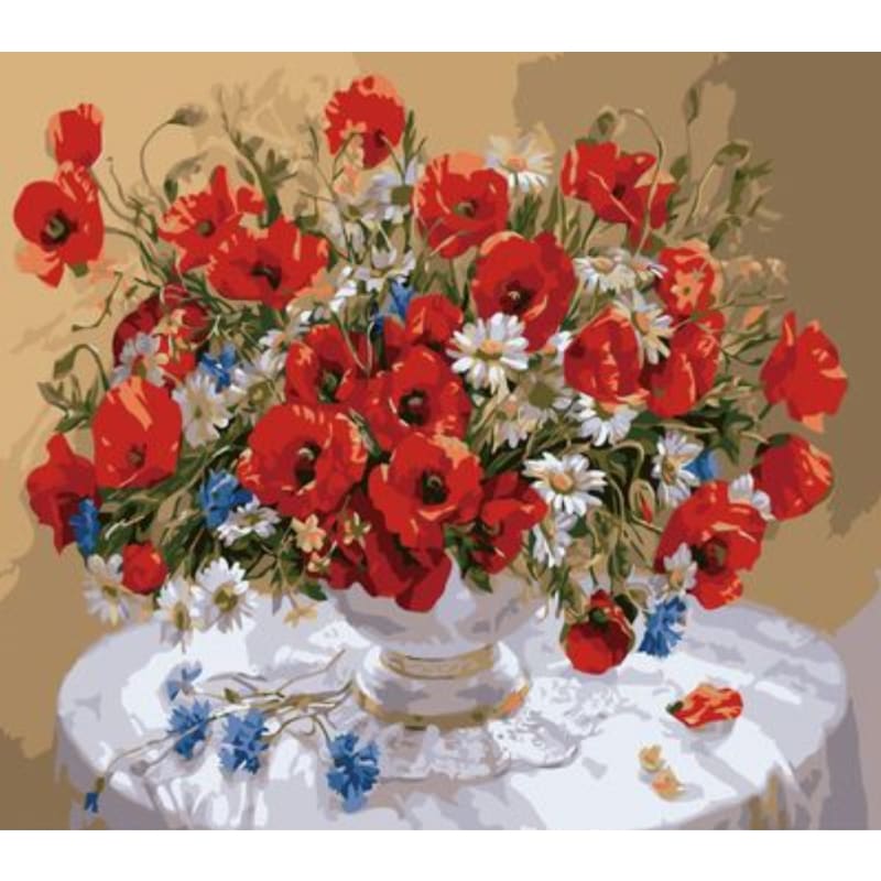 Poppy Flower Diy Paint By Numbers Kits ZXZ-107 – Australia Paint By Numbers