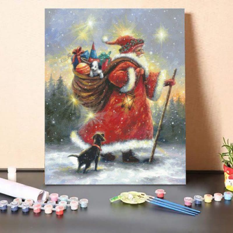 Strolling Santa – Paint By Numbers Kit – Australia Paint By Numbers